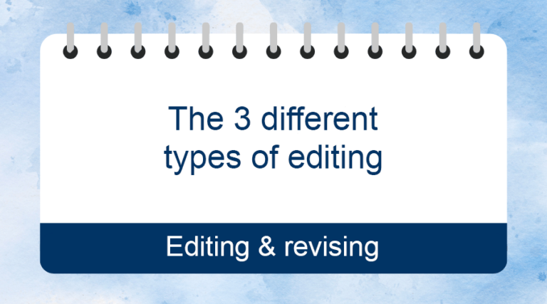 The 3 different types of editing - Sandra Gerth
